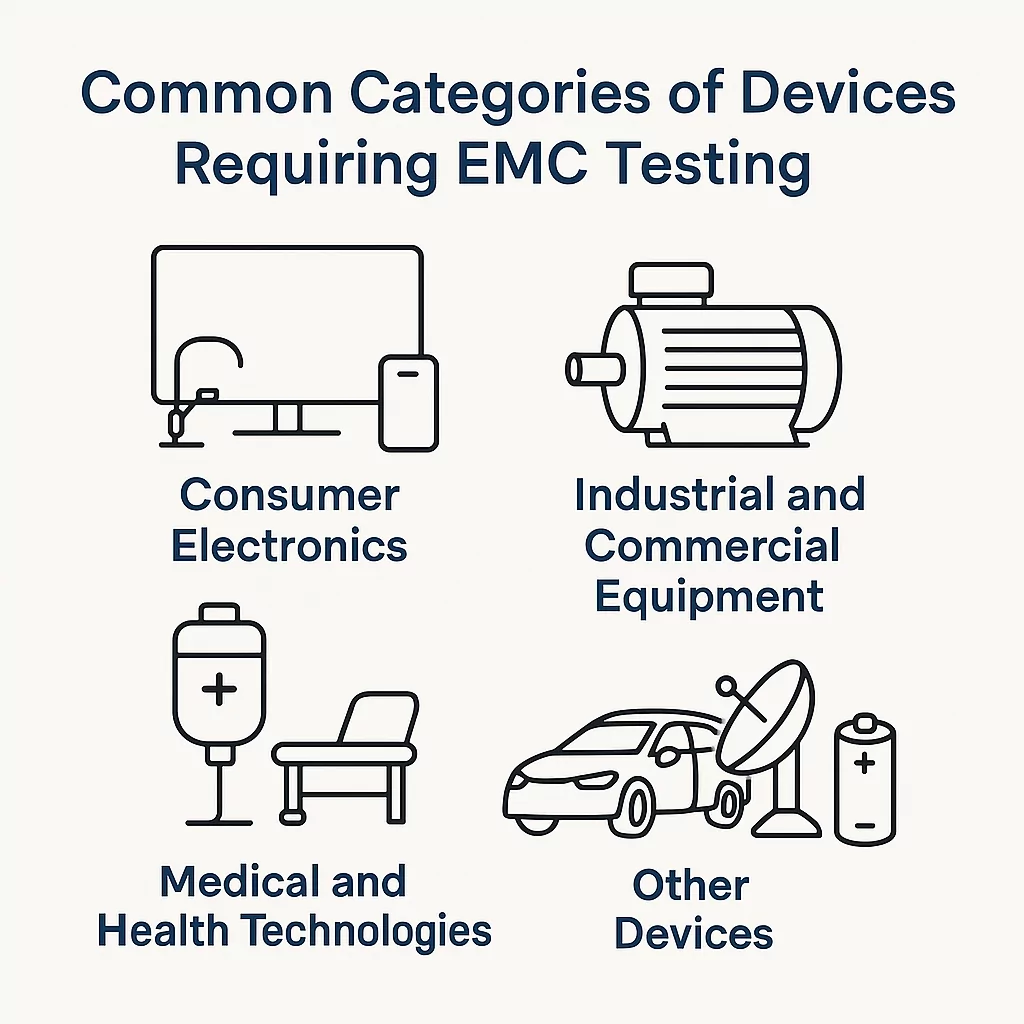 What devices need EMC testing?